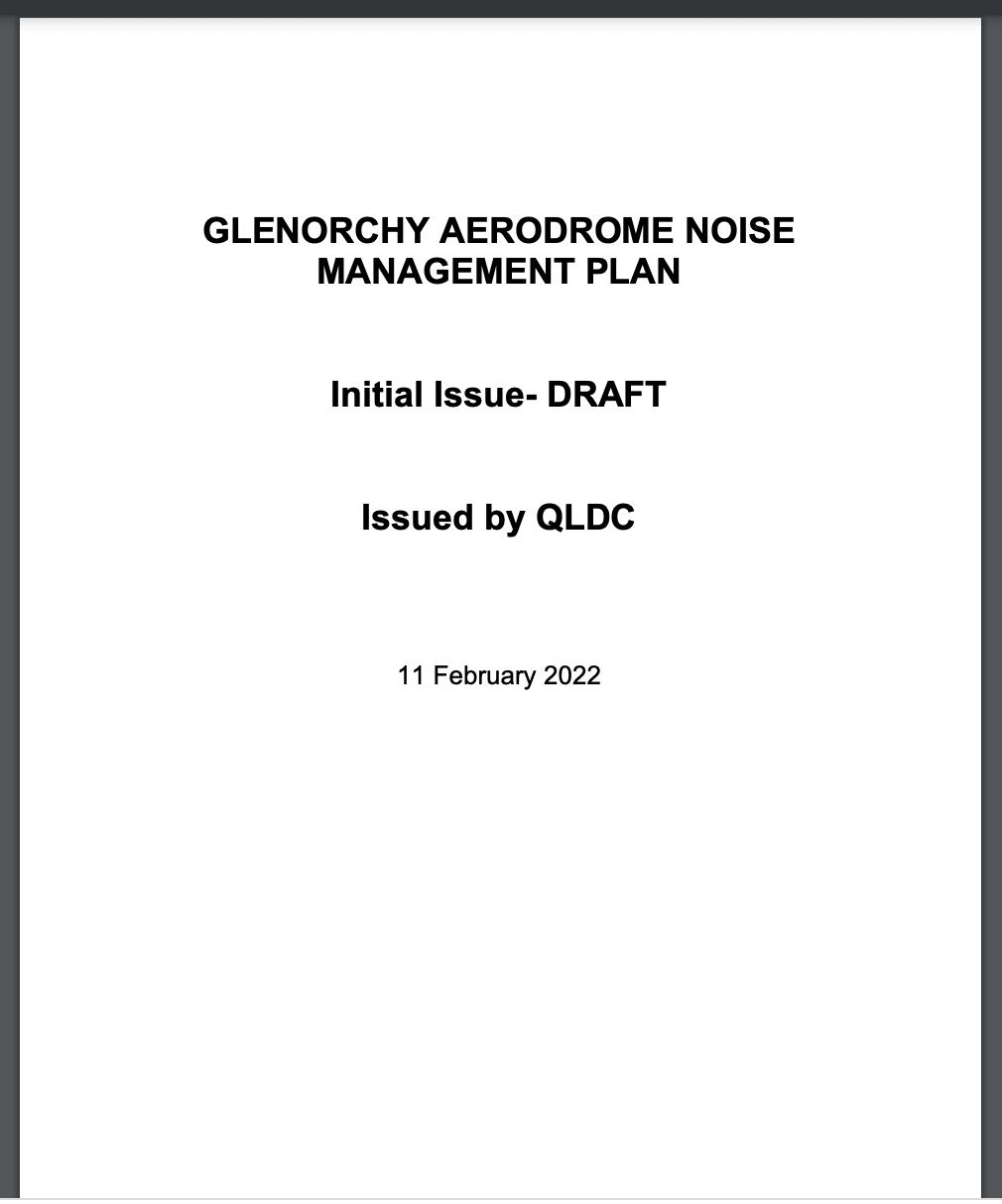 NZGY Noise Management Plan – AOPA NZ